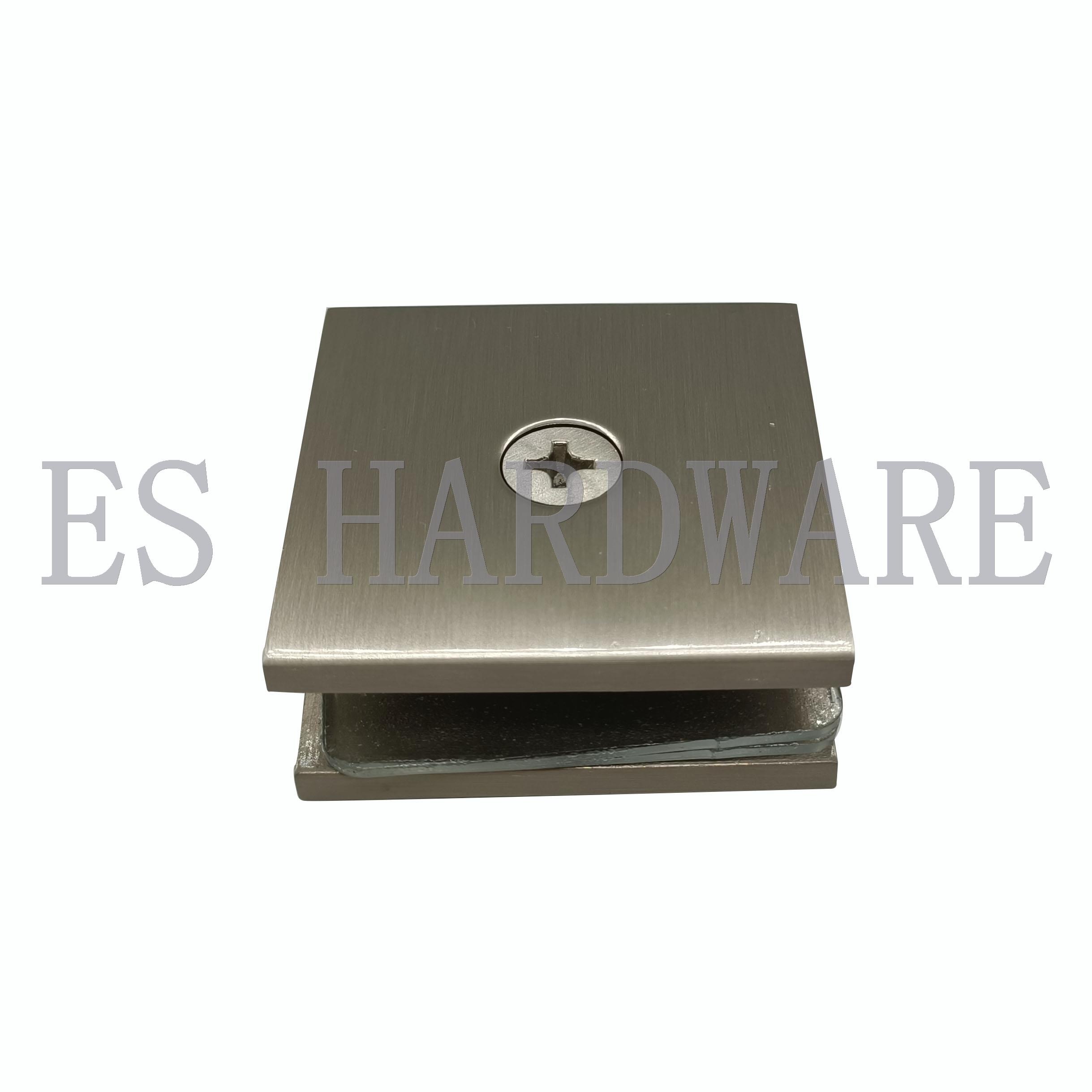 Square Style Heavy Duty Wall To Glass Fixed Panel Clamp